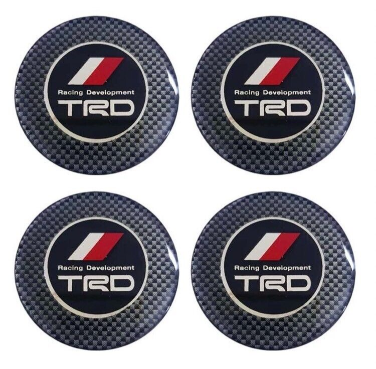 Fits OEM 4pcs Sticker Resin Reflect Logo Emblem Wheel CenterCaps TRD ...