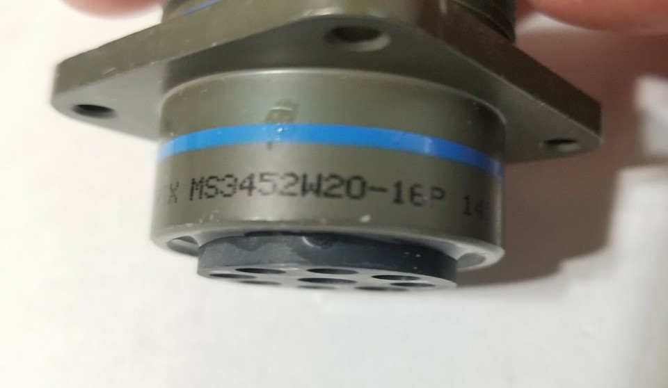 Powell MS3452W20-16P Circular Connector MIL Spec 9Crimp Pin Box Mount ...