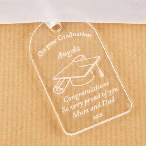 Engraved Graduation gift tag, Personalised Graduation bottle tag ...