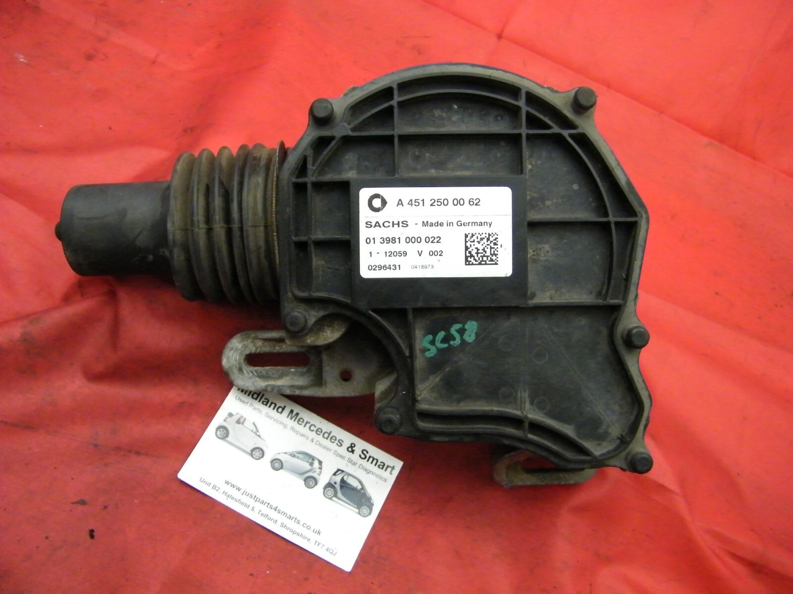 Smart Car FORTWO 451 Clutch Actuator Part Number A4512500062 for sale ...