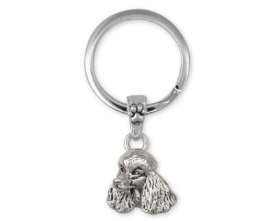 Poodle Key Ring Jewelry Sterling Silver Handmade Dog Key Ring PD9-KE | eBay