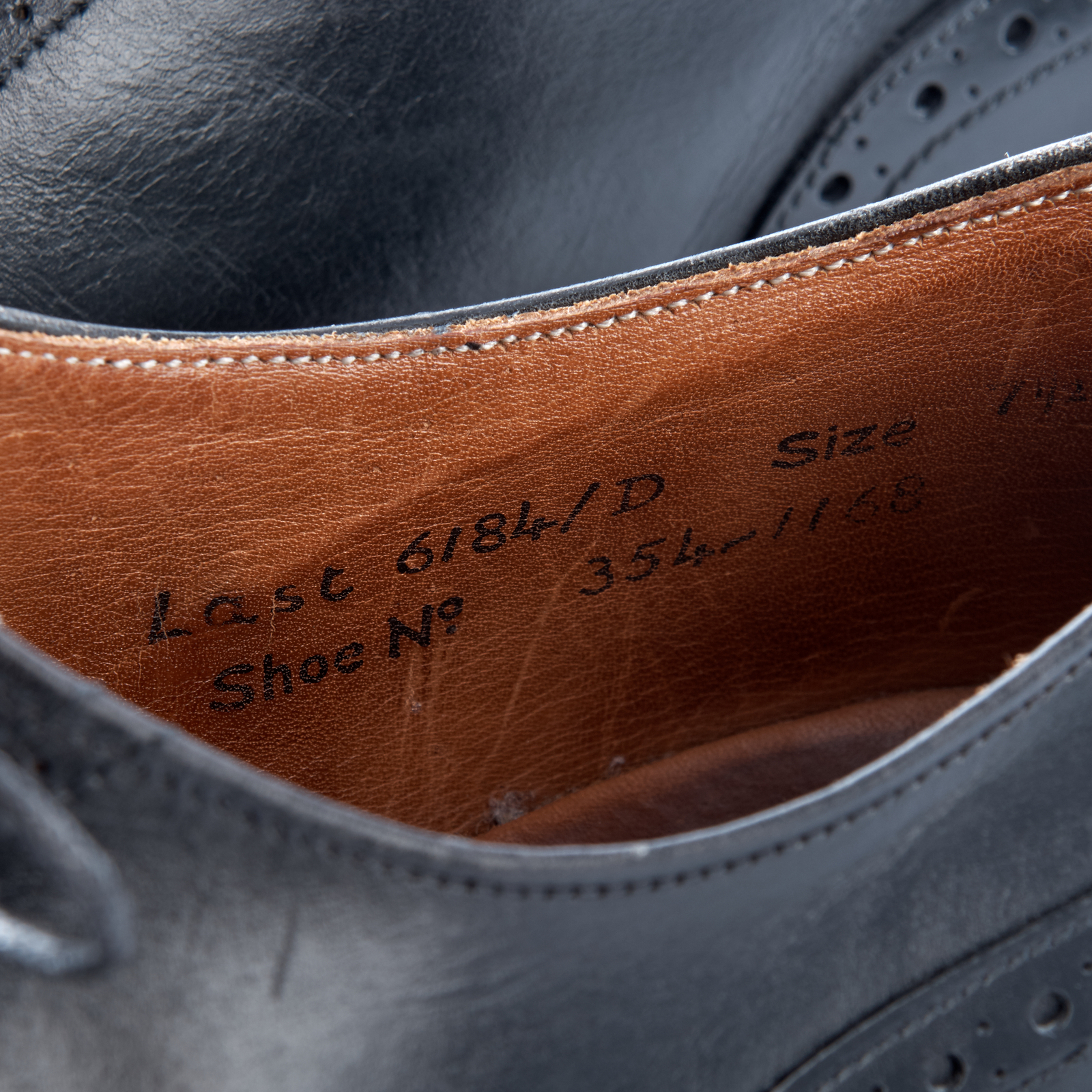 Vintage 80s Cheaney Royal Tweed Oxfords 8.5 D Black L… - Gem