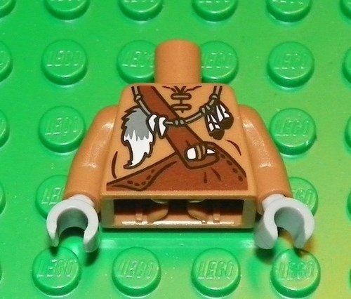 LEGO - Minifig, Torso - Hillbilly Overalls w/ Feather, Tooth & CoonTail ...
