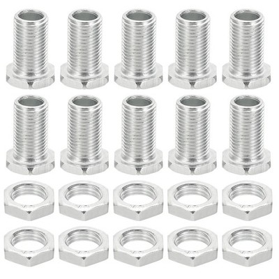 10 Set M10x20mm Hex Bolts and Nuts Kit Fine Thread Hollow Screw Bolt ...