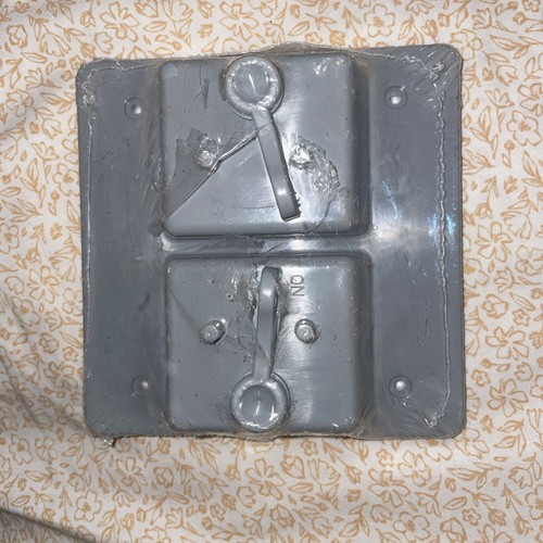 Commercial Electric Toggle Switch Cover 2-Gang Non-Metallic Gray ...