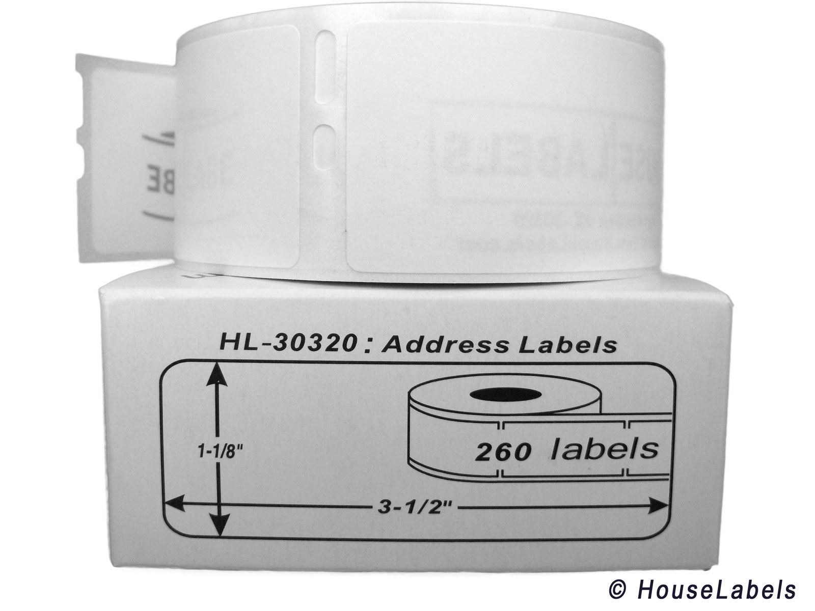 DYMO 30320 Direct Thermal Address Labels (1-1/8" x 3-1/2") - (12) Rolls ...
