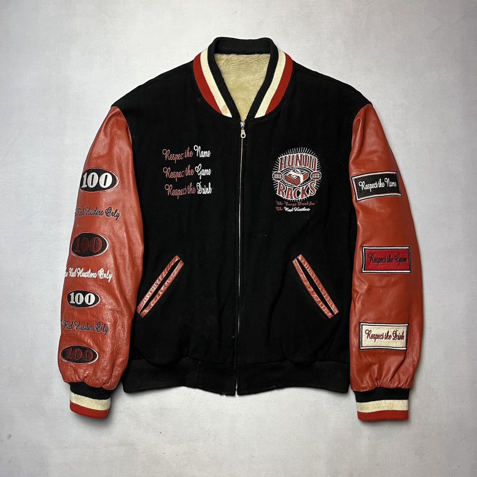 Vintage Hunid Racks Energy Drink Bay Area Rap Varsity… - Gem