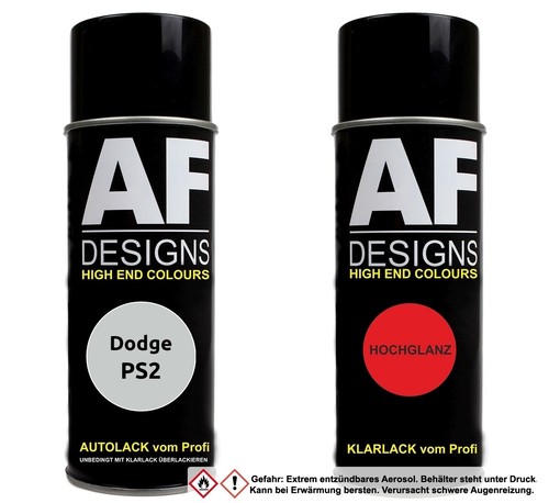Autolack Spraydose Set Dodge PS2 Bright Silver Metallic Basislack ...
