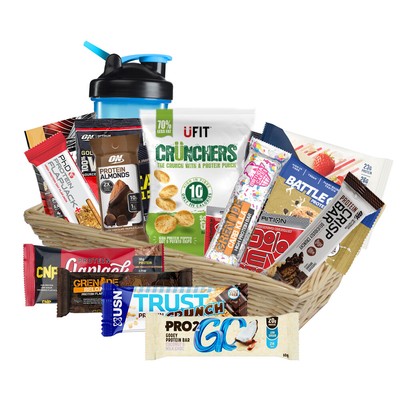 Christmas Luxury Protein Gift Hamper Perfect Basket High Protein Bars ...