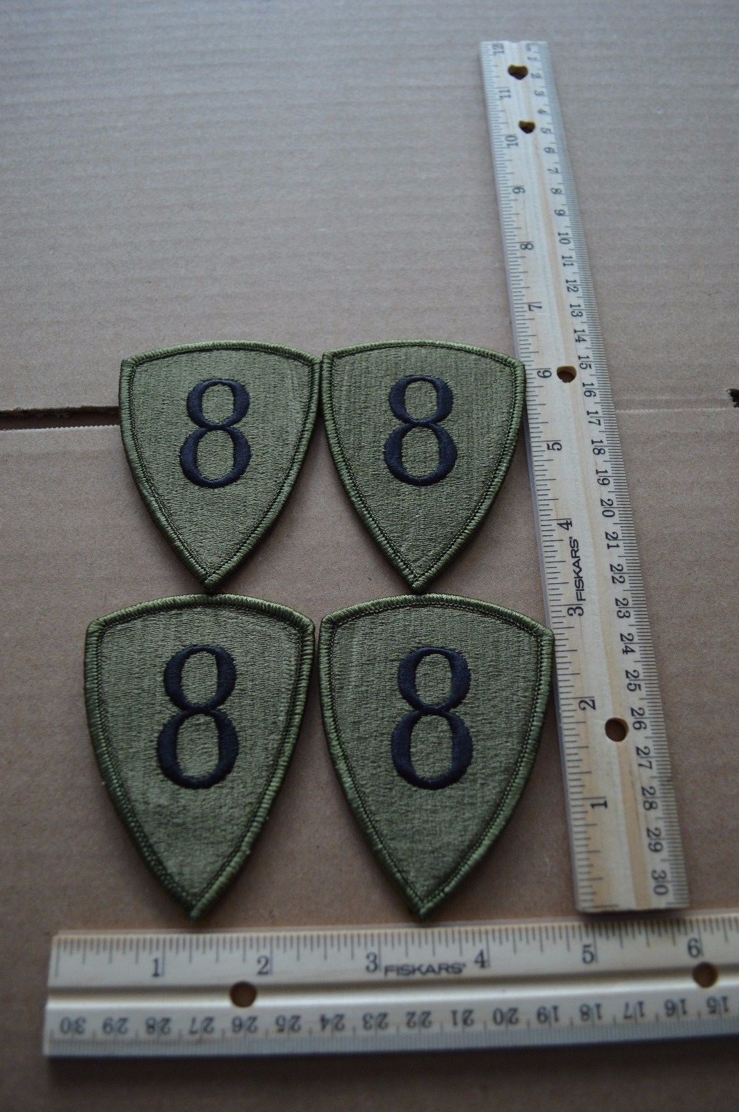 Lot of 4 US Army 8th Personnel Command Subdued Embroidered Unit Patches ...