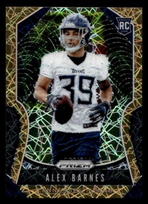 2019 Panini Prizm #377 Alex Barnes GOLD Rookie Titans Lazer | eBay