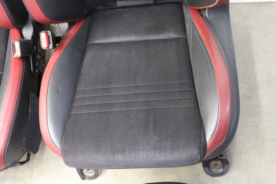 Subaru WRX STI Recaro Red Black Leather Alcantara Seats Genuine Oem ...
