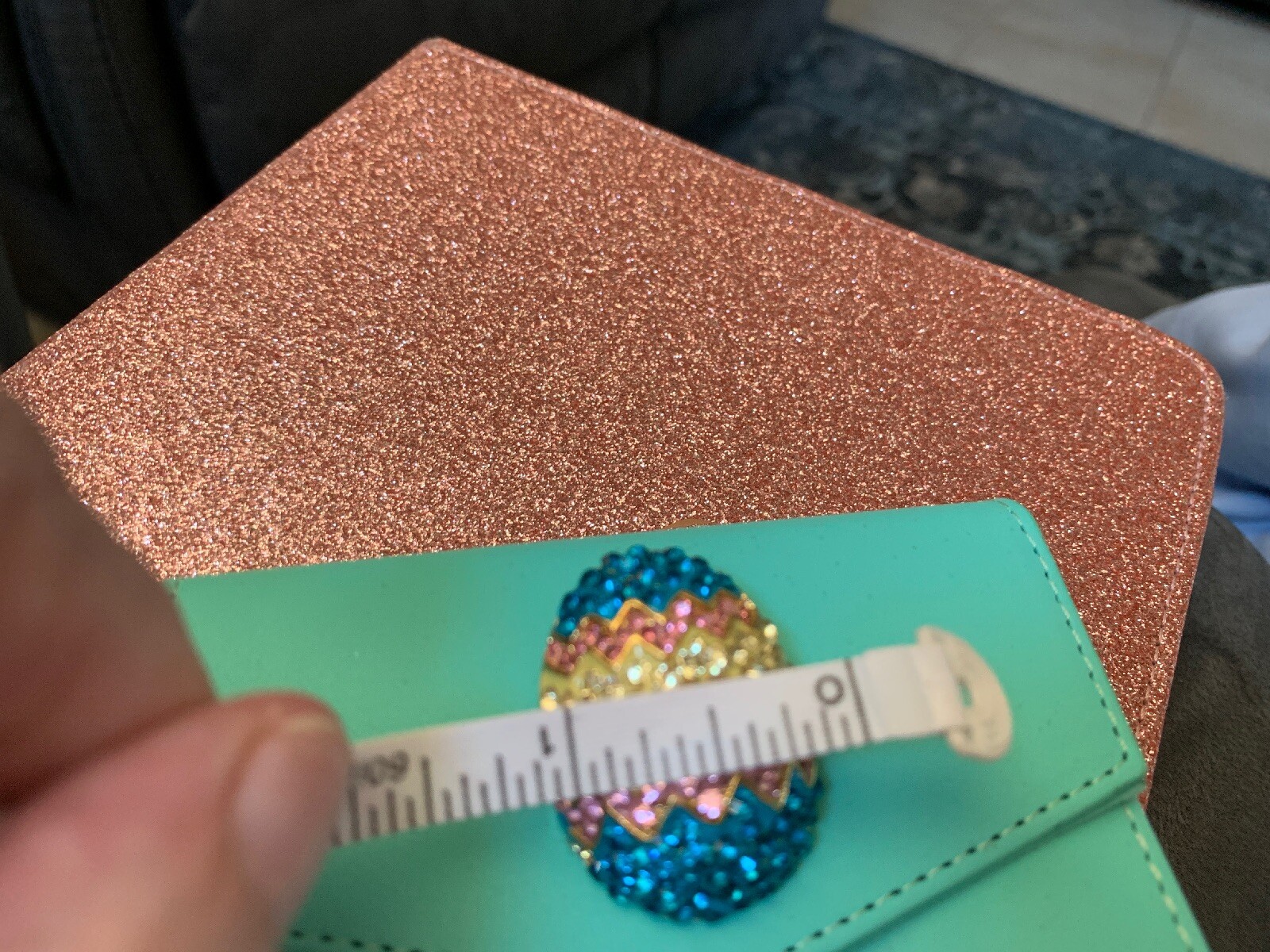 SPARKLING COLORED SPRING EASTER EGG PIN MADE WITH PINK BLUE & YELLOW ...