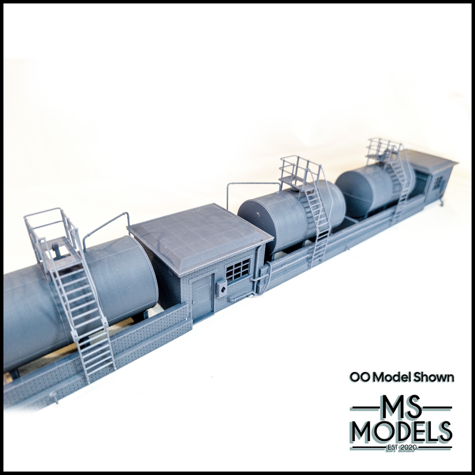 OO/O Gauge Fuel Depot Buxton Kit 2/3 tanks for Model Railway Layout ...