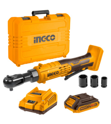 INGCO 20V Cordless 65NM Ratchet Wrench 3/8" Electric Drive Ratchet with ...