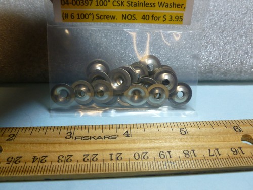 40 ct. STAINLESS WASHERS 04-00397 100 degree (#6 100 degree) Screw | eBay