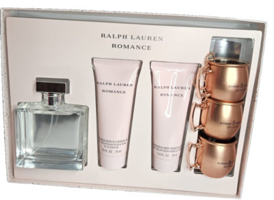 Ralph Lauren Romance 4 pcs Gift Set ( EDP 3.4oz+2.5ozShower Gel+2.5B ...