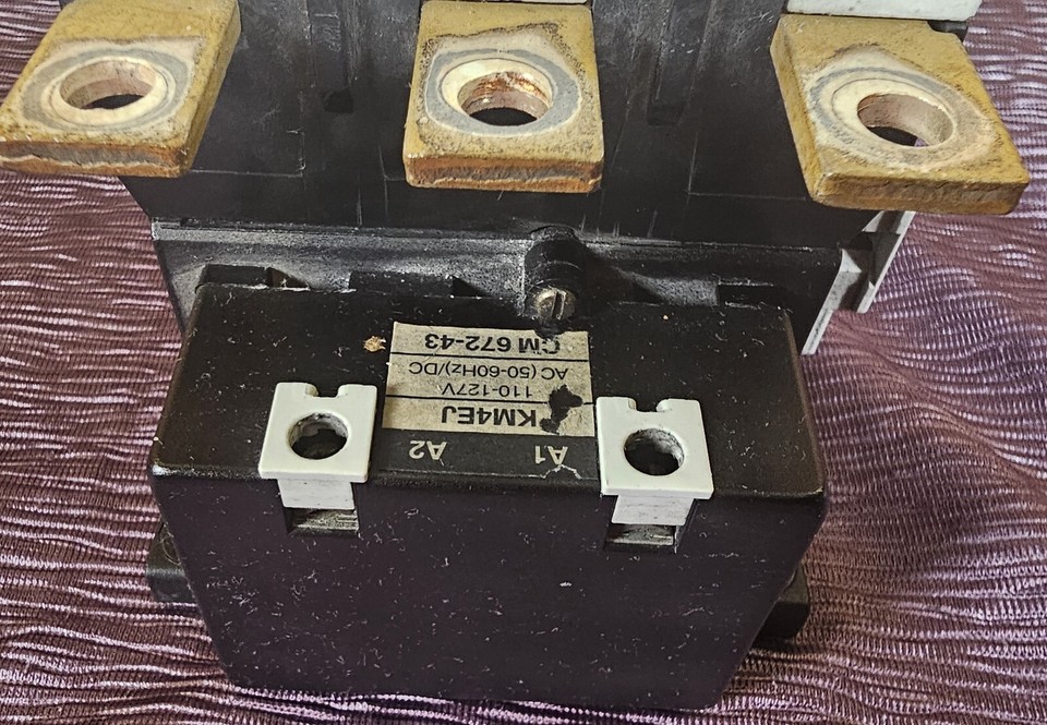 GE CK75CE300 Contactor 150A 3P 600V 125HP Max Coil w/KM4EJ CM 672-43 ...