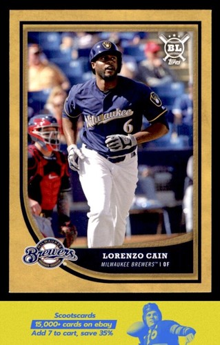 2018 Topps Big League Lorenzo Cain Gold #184 Milwaukee Brewers | eBay