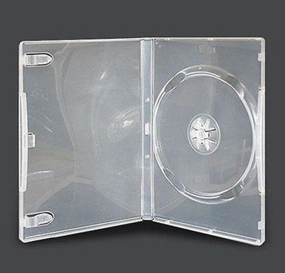 PREMIUM 100 x Single Clear DVD Case DVD Covers w/ Clear Outer Wrap 14mm ...