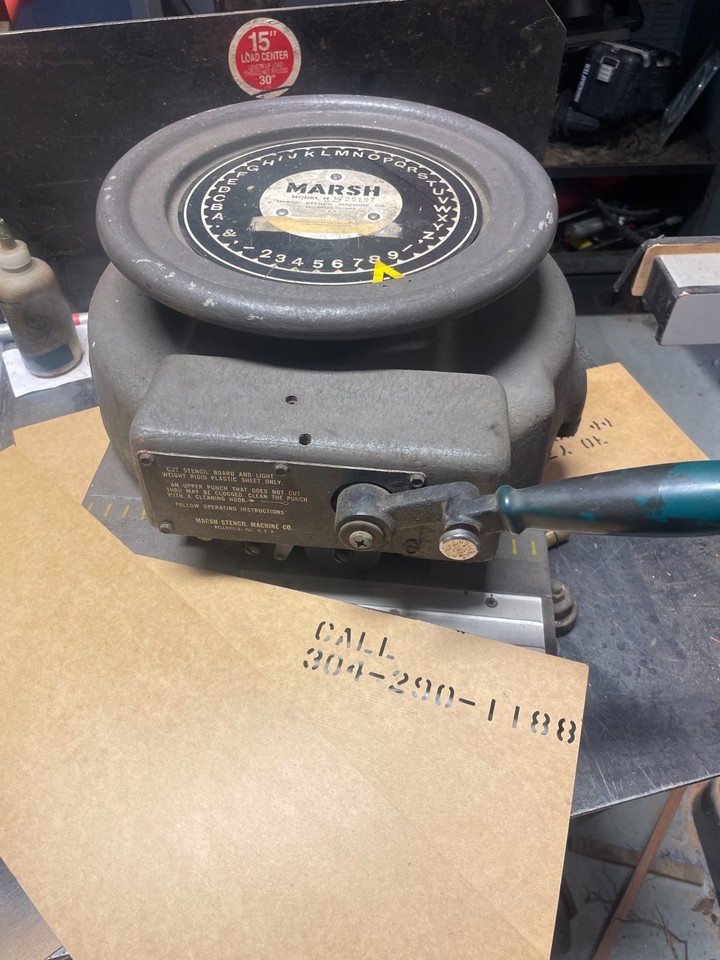 Marsh Model H, 1/2 inch, 13mm Stencil Machine | eBay