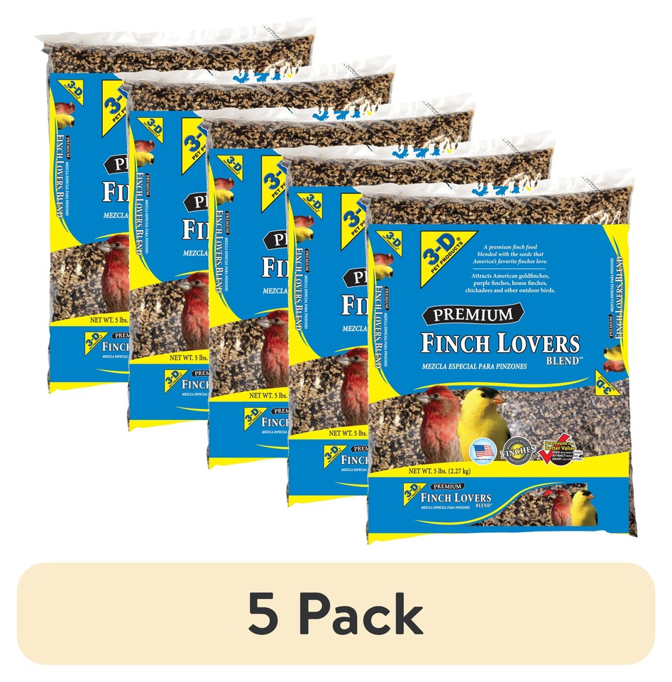Finch Food Finch Lovers Mix Dry Wild Bird Food, Seeds 5 lb. Bag, 1 Pack ...