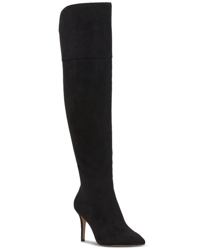 Jessica Simpson Women's Adysen Over-The-Knee Boots, Black Faux Suede, 8 ...