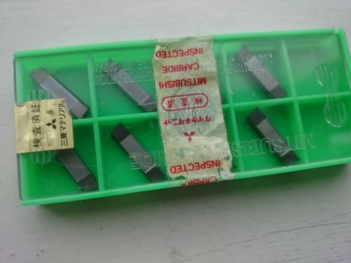 8 Mitsubishi cermet grooving inserts DGJ50CE NX55 ( DGJ 50 CE 5mm 5.0mm ...