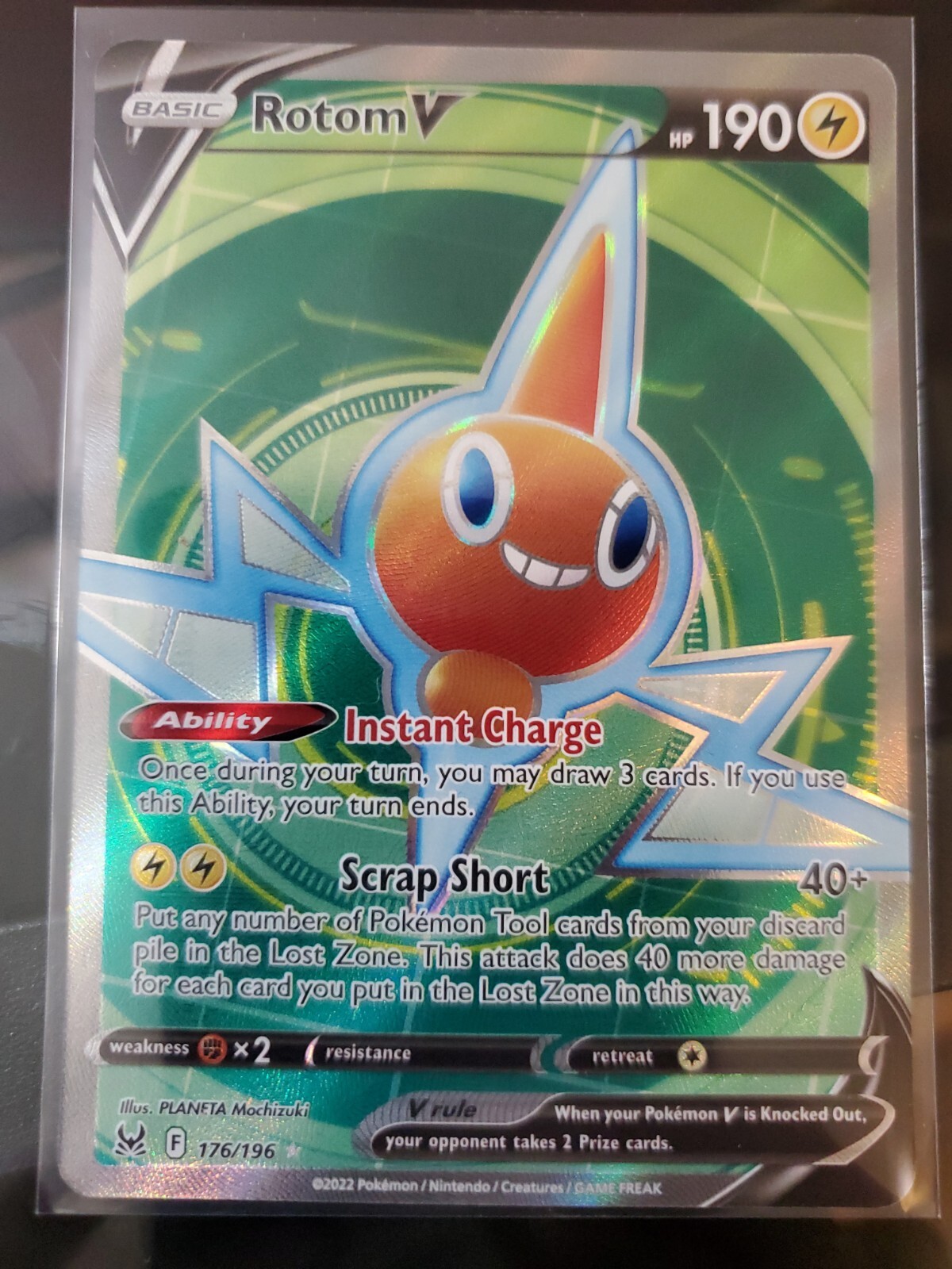 Pokemon Card English - Rotom V FULL Art 176/196 Lost Origin | eBay