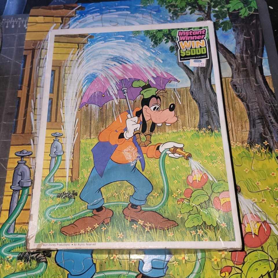Whitmans Walt Disney Goofy 100 Piece Jigsaw Puzzle #4605-25 14"x18" | eBay
