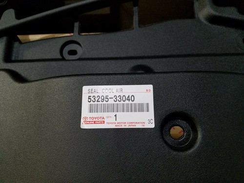 NEW GENUINE TOYOTA CAMRY RADIATOR SUPPORT COOL AIR INTAKE SHIELD 53295 ...