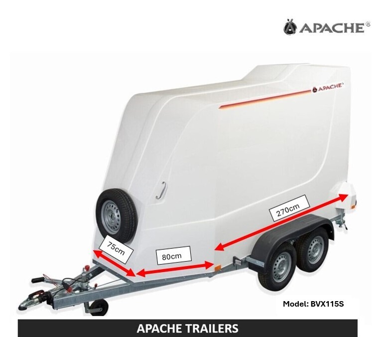 ⭐*New Apache trailer 11ft x 5ft box van with roller shutter Braked Twin ...