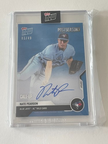 2020 Topps Now CALL-UP Autograph NATE PEARSON Toronto Blue Jays AUTO ...