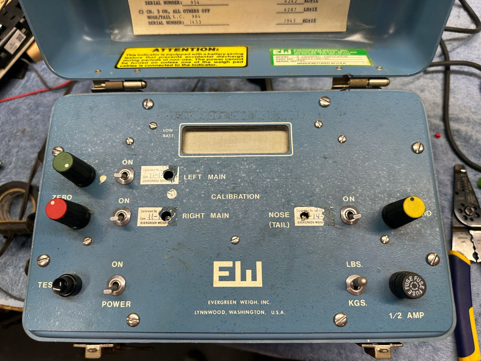 Evergreen scale Road Runner 3-0057-BA-3C Aircraft Weighing System W/3 ...