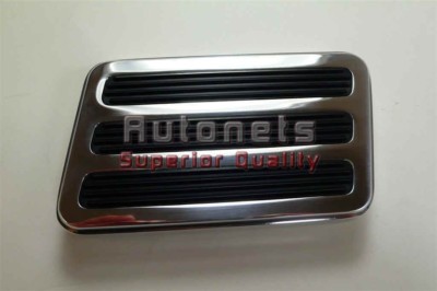 Polished Aluminum Brake Pad Pedal Rectangle Chevy Ford Mopar Hot Rat ...