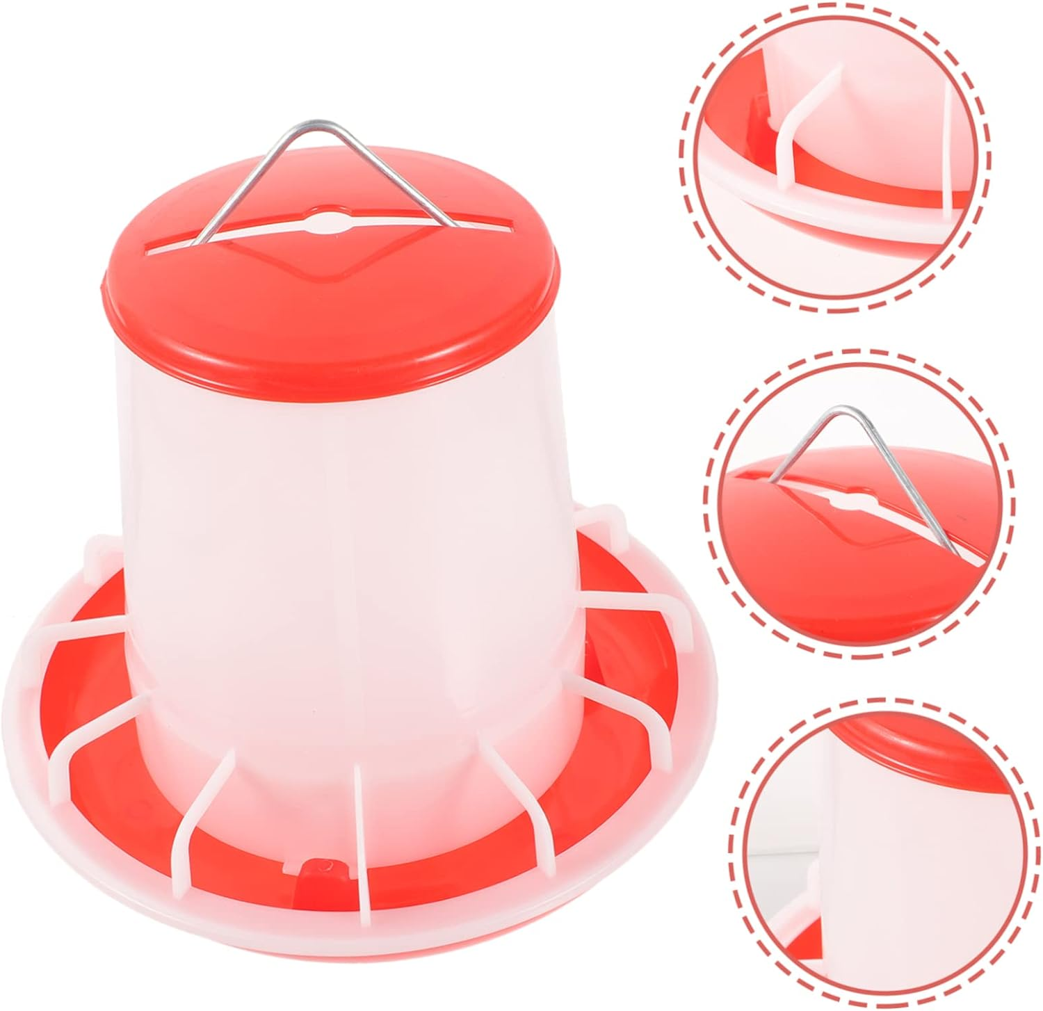 Chicken Feed Bucket Chick Feeder Durable Feeder Poultry Feeding ...