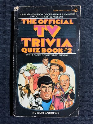 1976 OFFICIAL TV TRIVIA QUIZ BOOK 2 by Bart Andrews G/VG 3.0 1s Signet ...