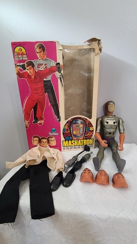 Vintage 1970s Kenner Six Million Dollar Man Figure Maskatron Man Set | eBay