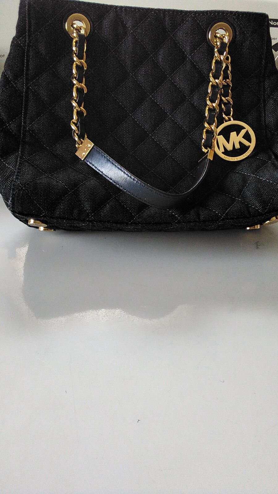 Michael Kors Susannah Medium Quilted North South Tote Bag in Dark Denim pre-owne 190049134443| eBay