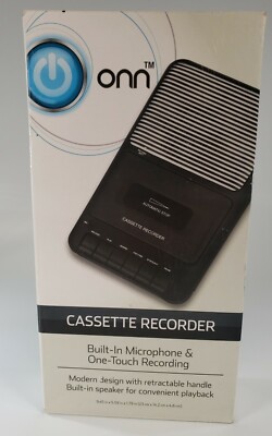 ONN Cassette Player / Recorder Built In & Auxiliary Microphones One ...
