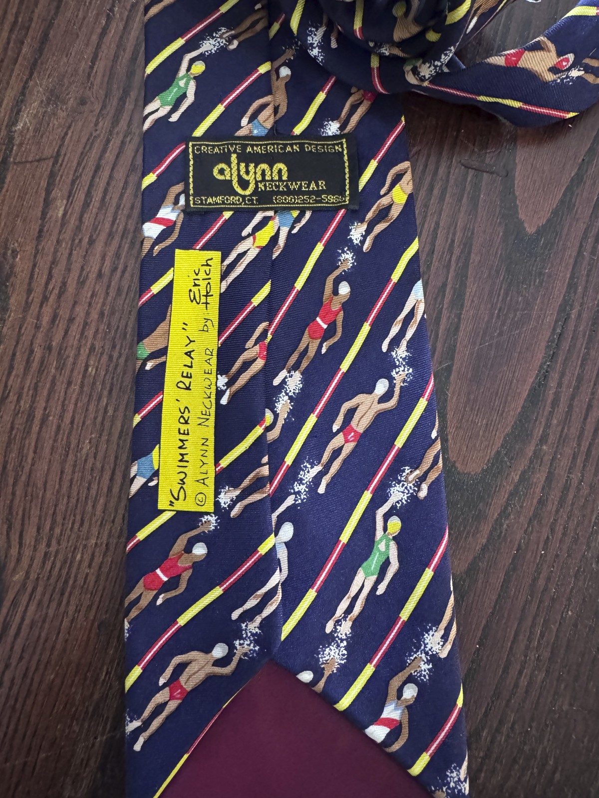 Alynn Swimmers’ Relay Tie Art by Eric Holch 100% Silk 3.25” x 58” | eBay