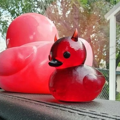 Mini Duckieville Ducks Creative Duck Figurine Gift Devil Ducky | eBay ...