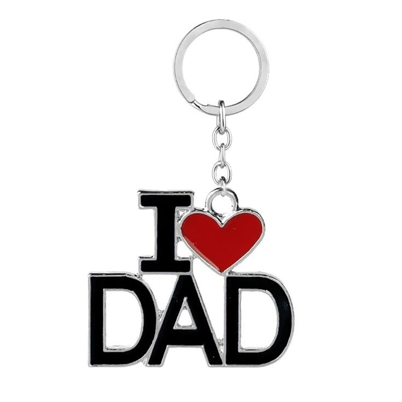 Jewelry Key Ring Multi-use Stylish Family Red Heart Keychains Smooth ...