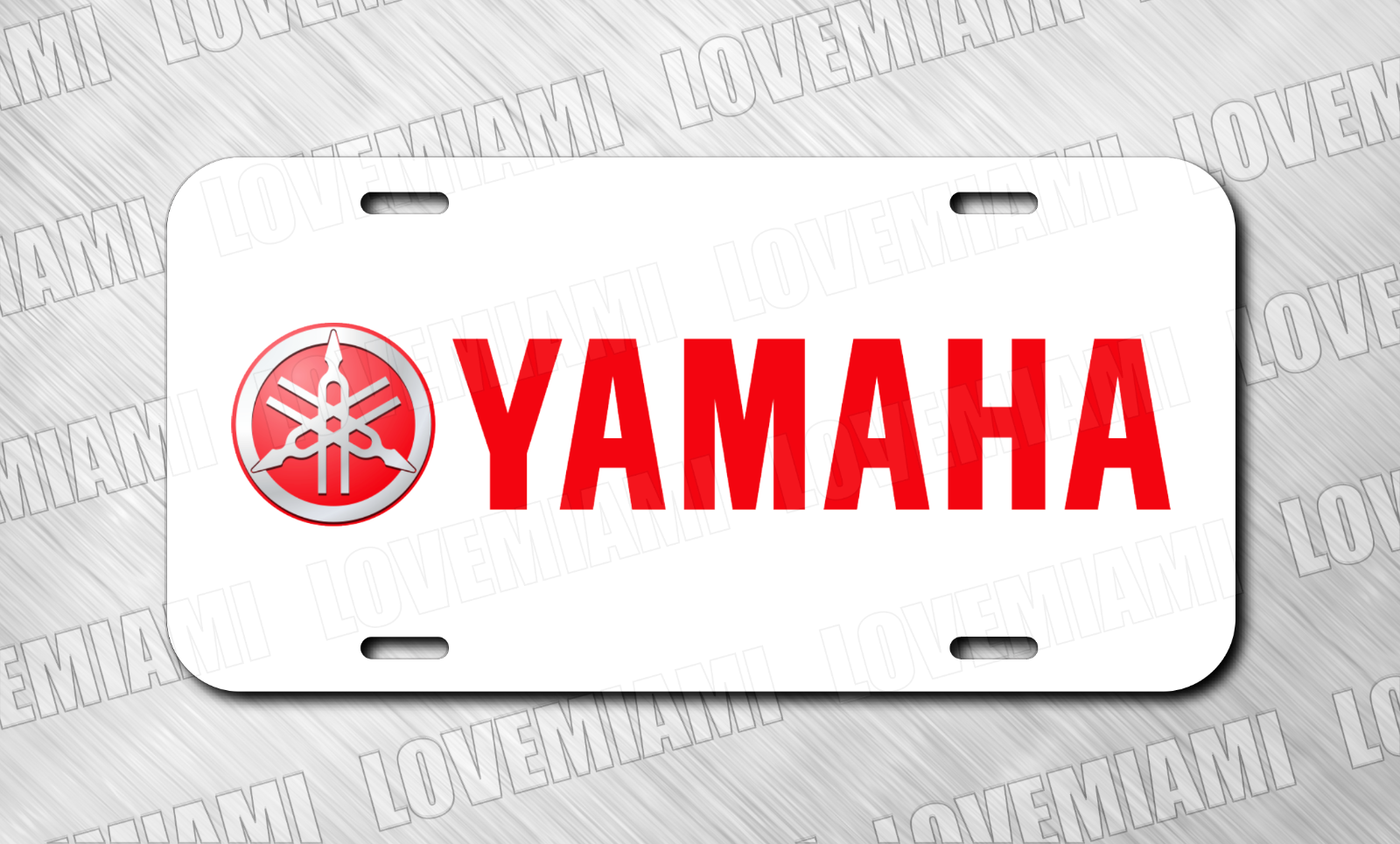 Yamaha Red License Plate Auto Car Tag FREE SHIP | eBay