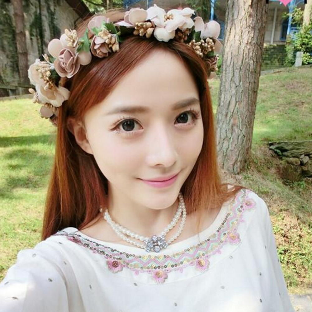 New Floral Flower Party Wedding Crown Hair Wreaths Headband Hair Band ...