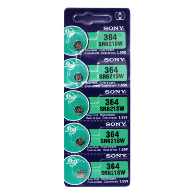 Sony 364 SR621SW Watch Battery 5Pc (Exp. 10/2028) | eBay