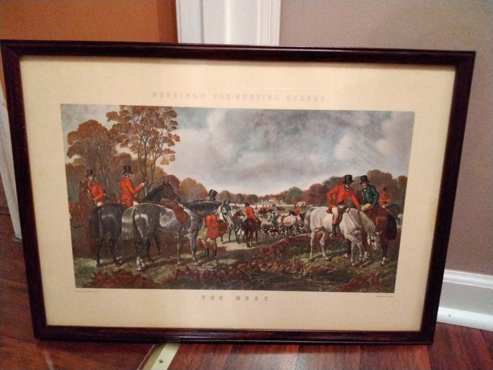 Vintage Herrings Fox-Hunting Scenes "The Meet" 1867 Engraved By J ...