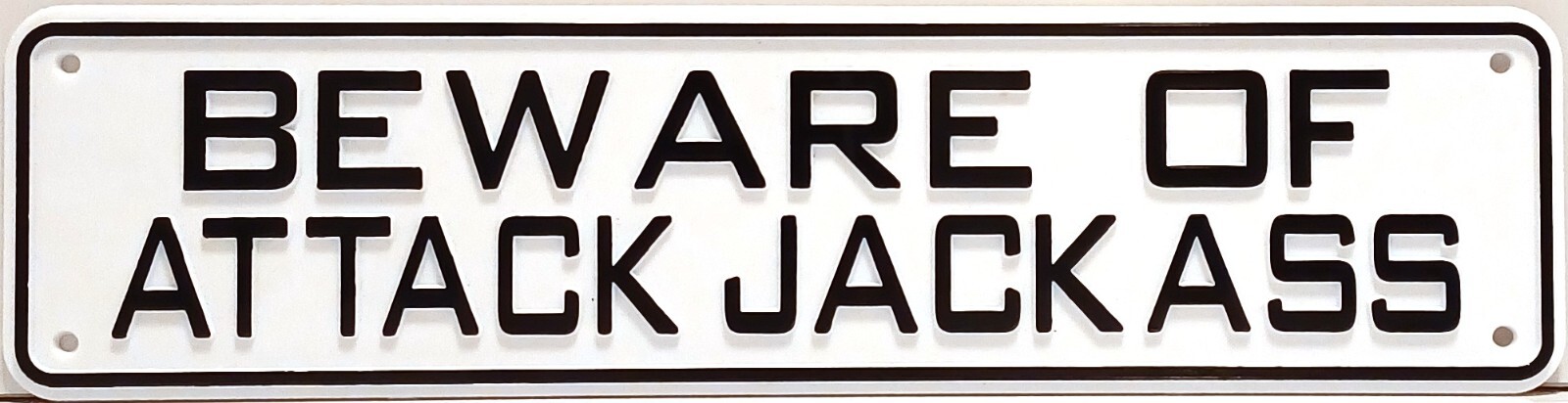 Beware Of Attack Jackass Sign | eBay