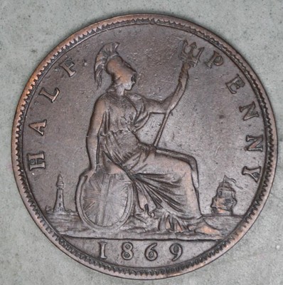 Great Britain 1869 Half Penny | eBay