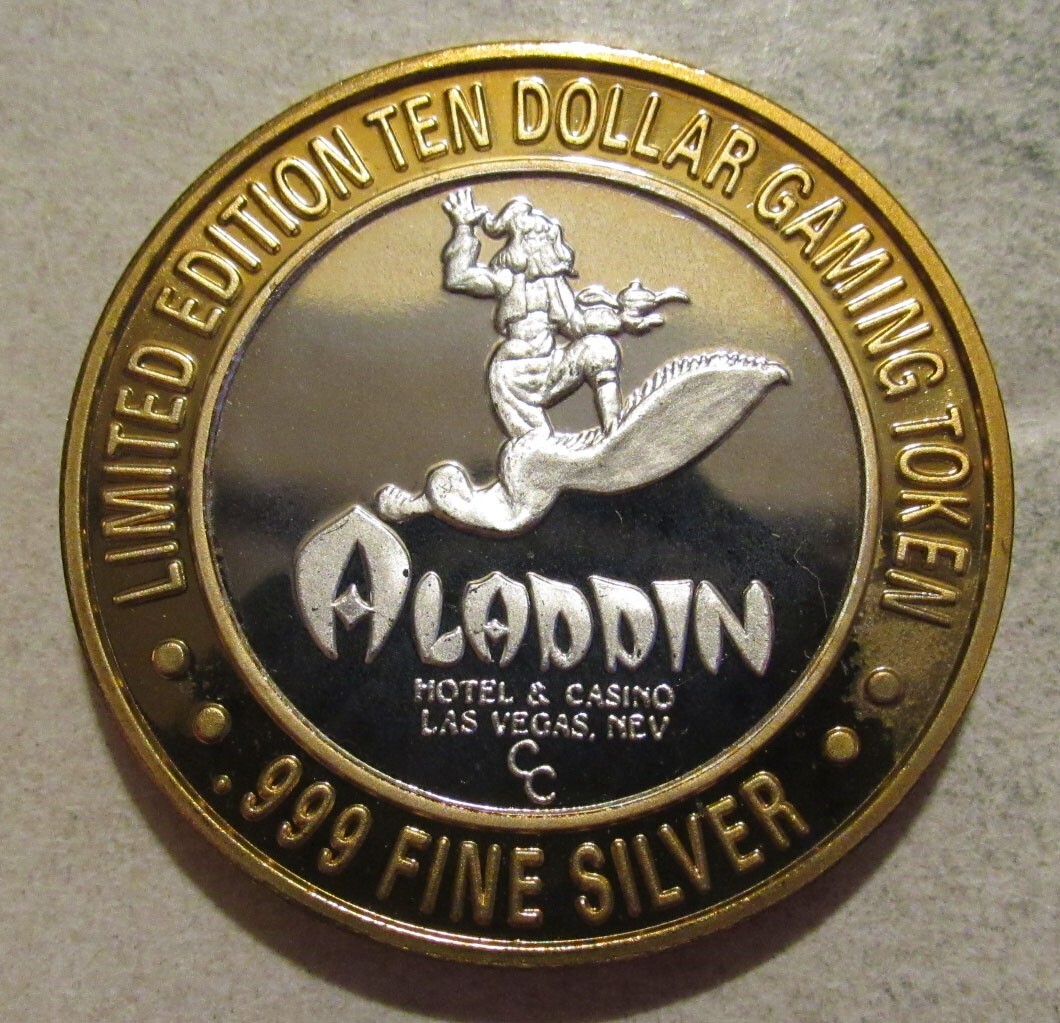 Aladdin Casino with Sinbad Ten Dollar Silver Gaming Token | eBay